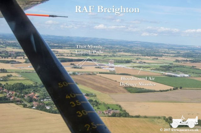 RAF Riccall, chasing our shadow, the cockpit view and back towards ...