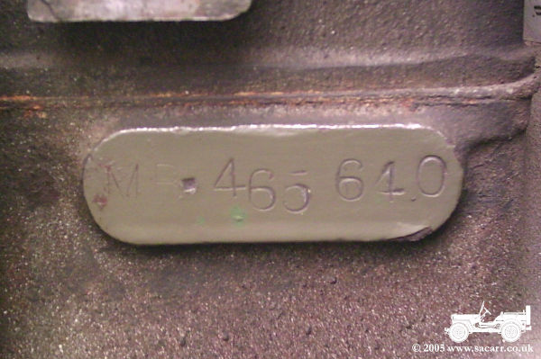 When removing the oil filter housing, the engine number was discovered ...