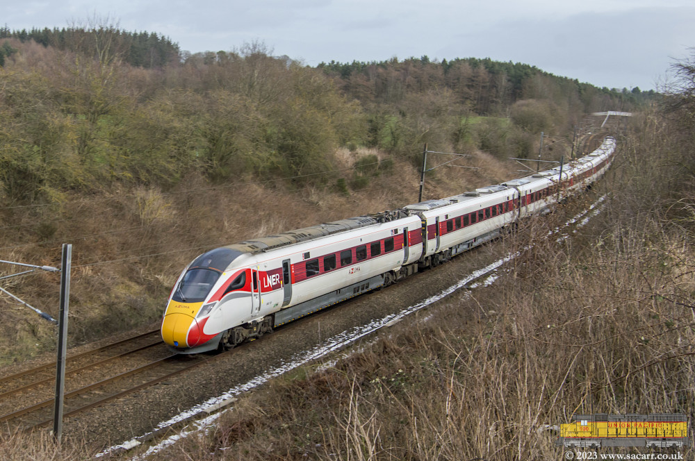 A Day by the East Coast Main Line, North East England - March 12th 2023 ...